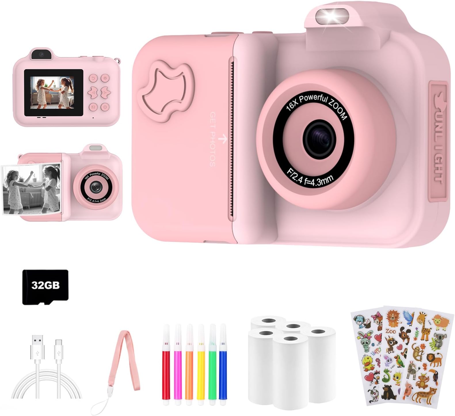 Amazon.com: Dylanto Kids Camera Instant Print,1080P Kids Instant ...