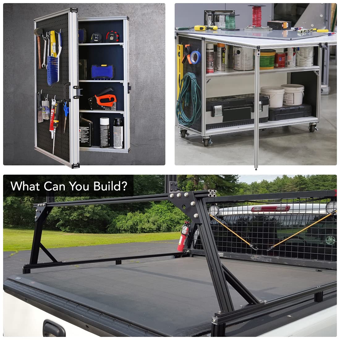 8020, 1003, 10 Series 1 Inch x 1 Inch Tri Slot Three Open Channel T ...