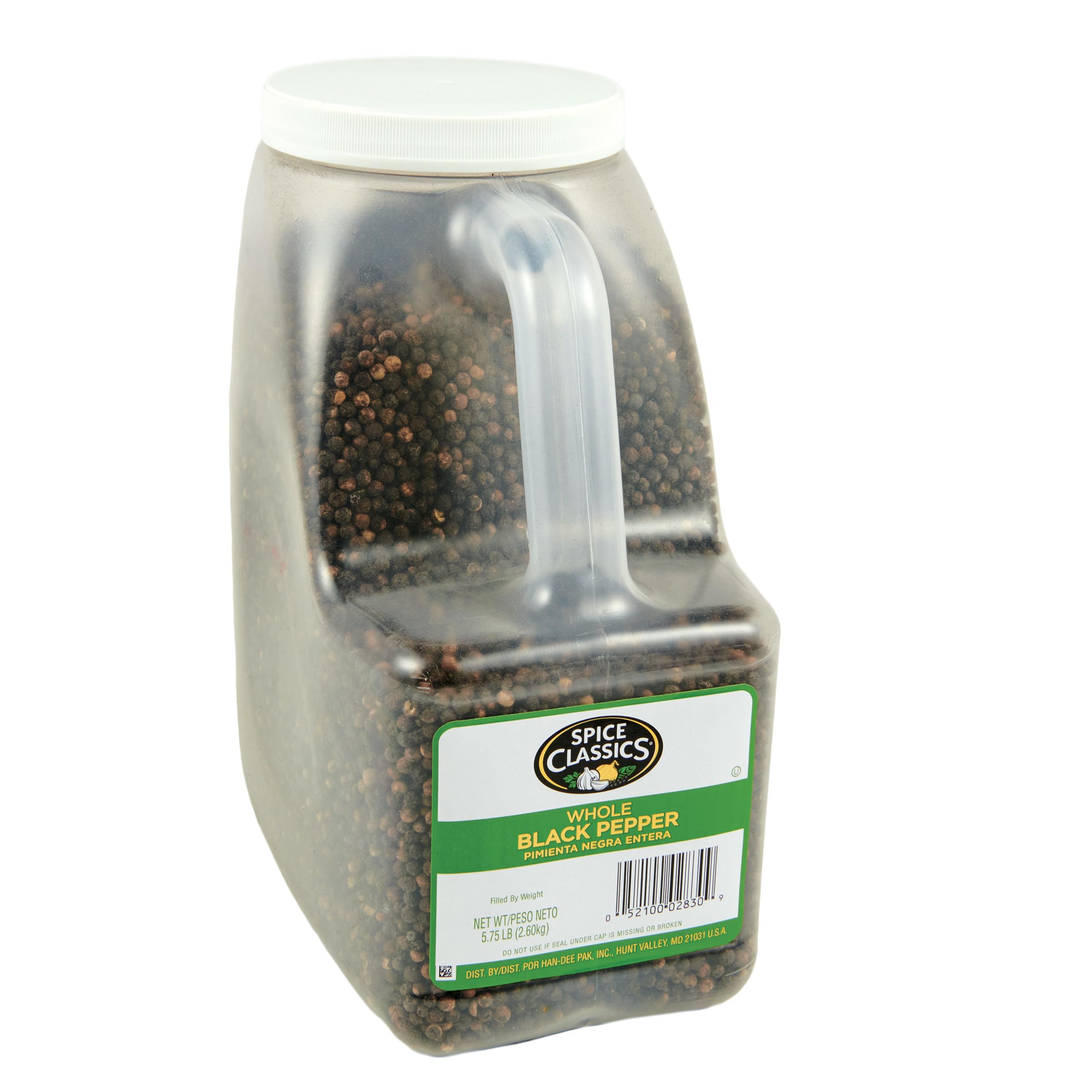 Spice Classics Whole Black Pepper, 5.75 lb - One 5.75 Pound Container ...