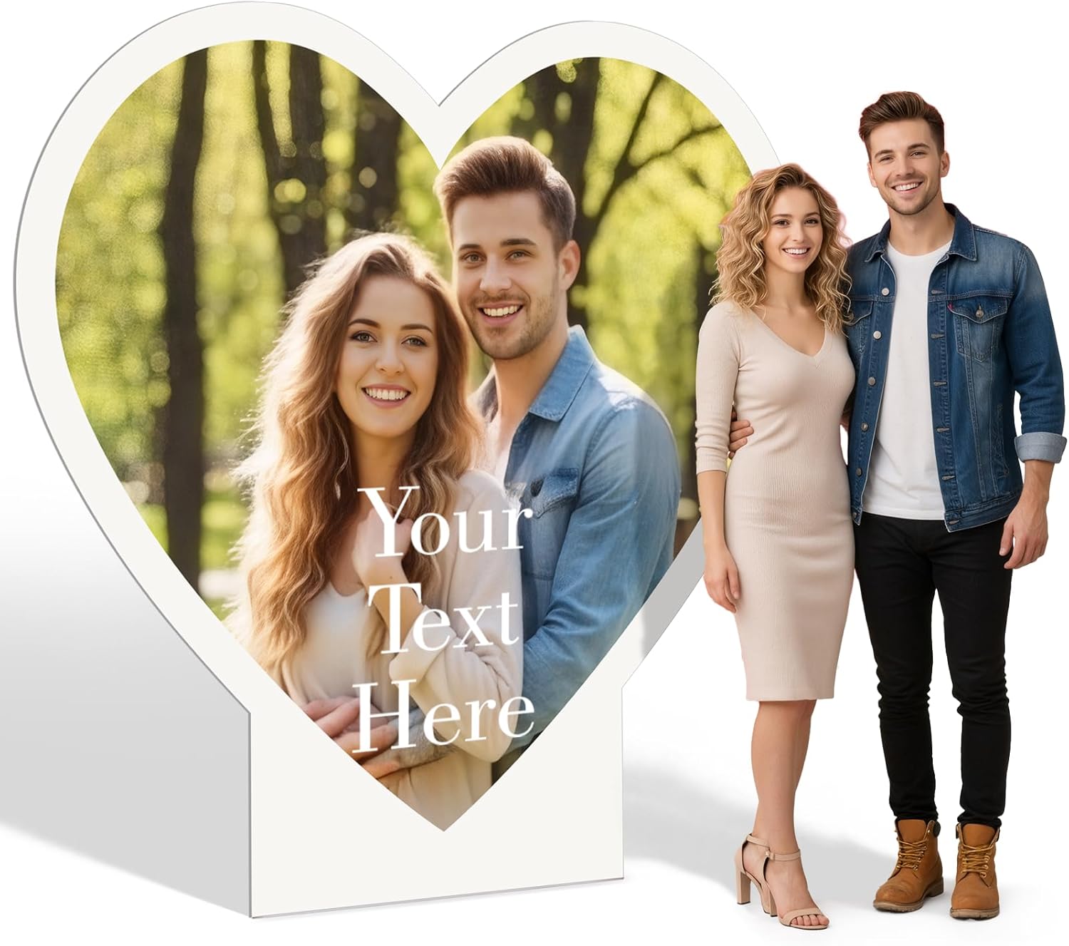 Amazon.com: 111PRINT Custom Life Size Heart Cardboard Cutout Standee, 1 ...