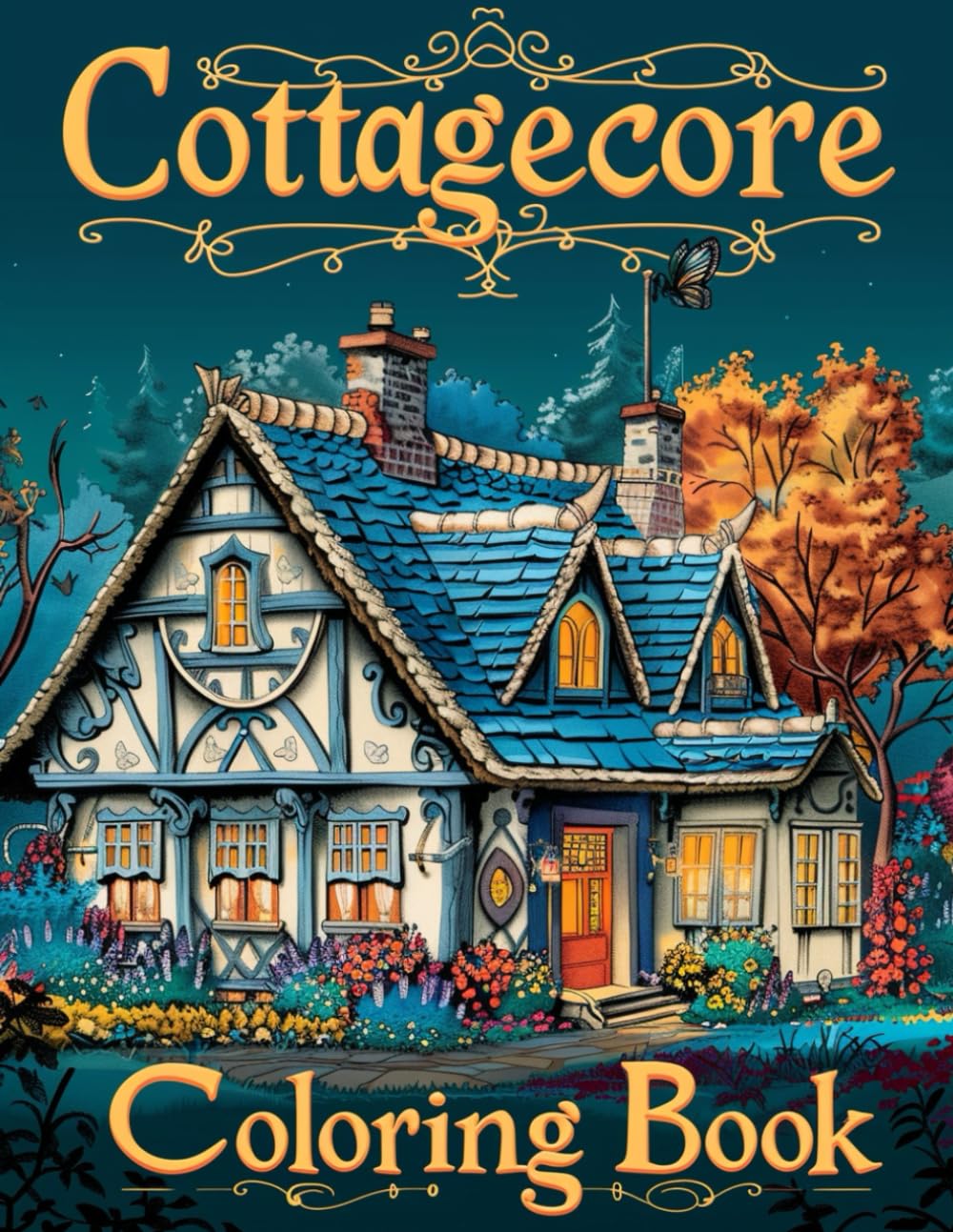 Amazon.com: Cottagecore Coloring Book: Calming Scenes Coloring Pages ...