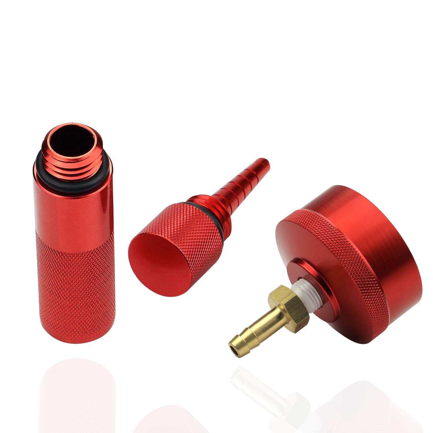 Snapklik.com : Aluminum Extended Run Brass Hose Fitting Gas Cap Change ...
