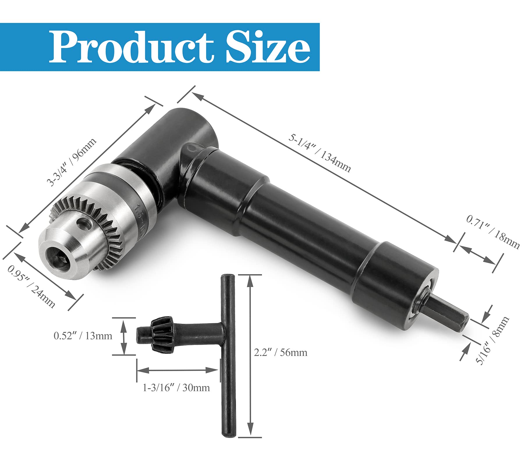 Snapklik.com : Jamiikury Cordless Right Angle Drill Adapter, 90 Degree ...