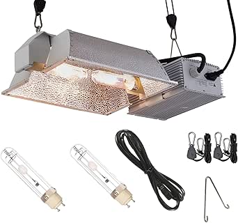 Amazon.com: CDMALL CMH 630W 120/240V Hydroponic Grow Light Fixture w/120V Plug, 3100K Full Light ...