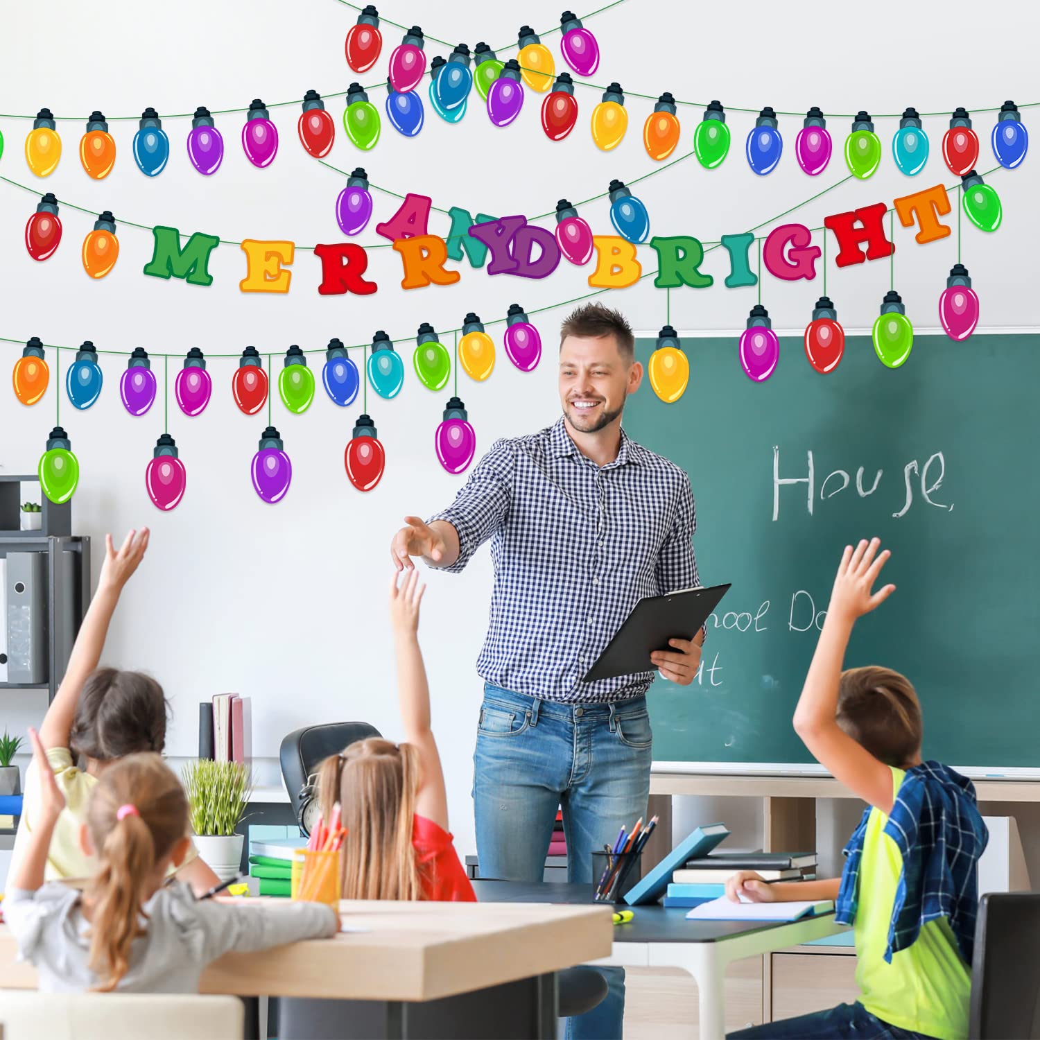 Snapklik.com : Christmas Light Banner Bulletin Board Set - 105Pcs ...