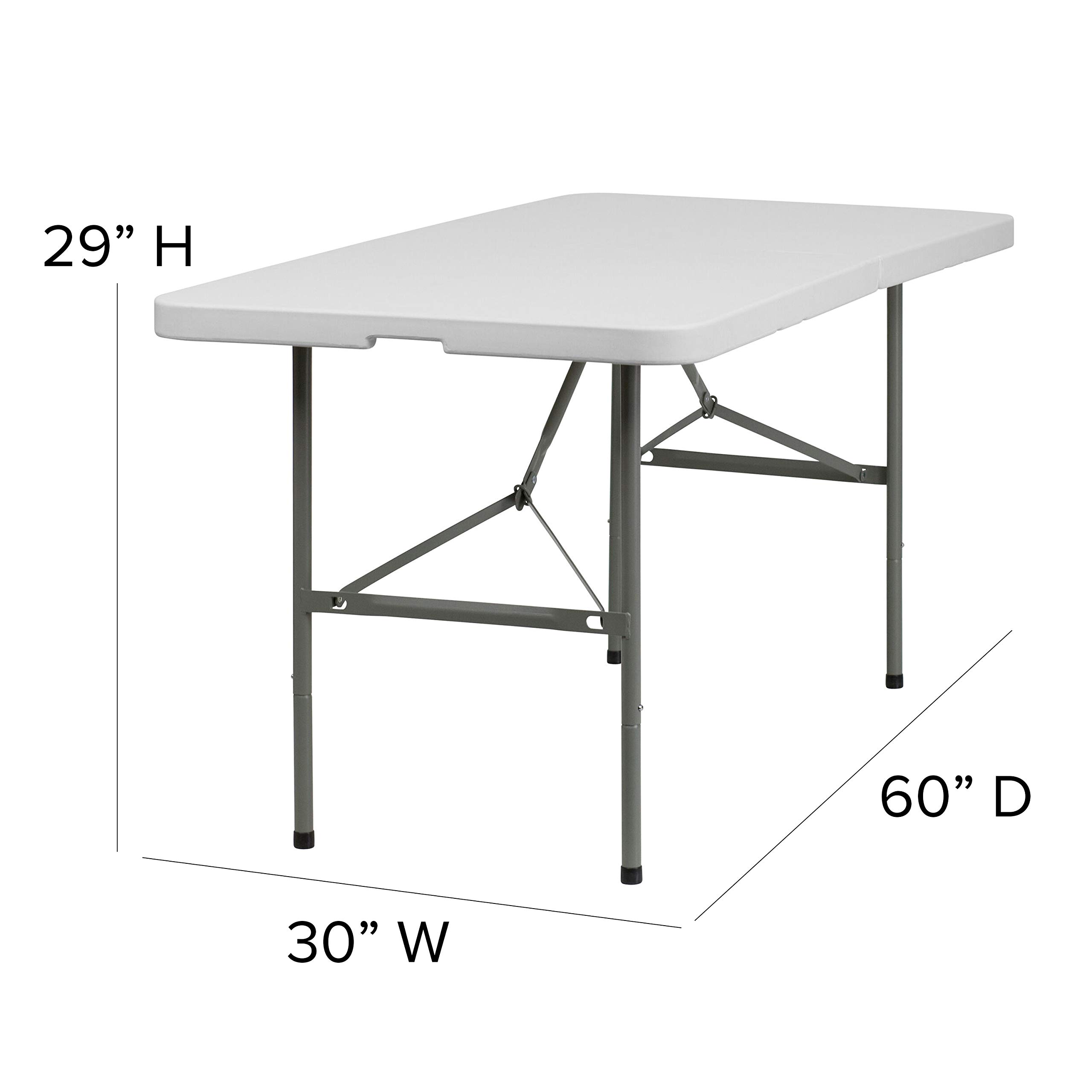 Snapklik.com : EMMA + OLIVER 5-Foot Bi-Fold Granite White Plastic ...