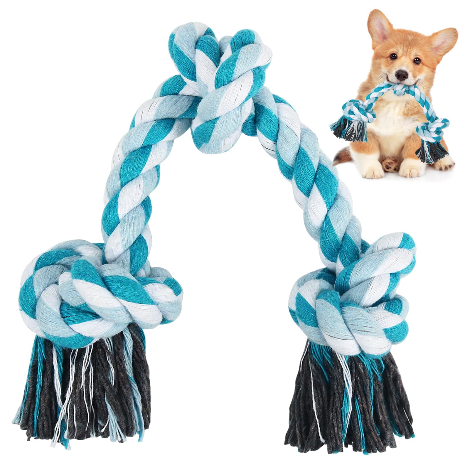 Pet Supplies : SZEE Dog Rope Toys, 3 Knots Chew Rope for Medium and ...