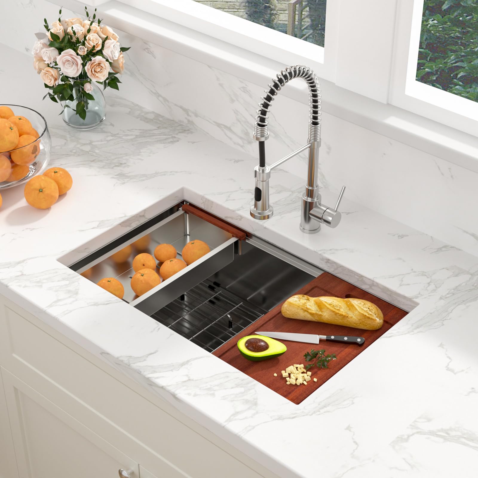 Snapklik.com : 32 Kitchen Sink Undermount Stainless Steel - 32 X 19 ...