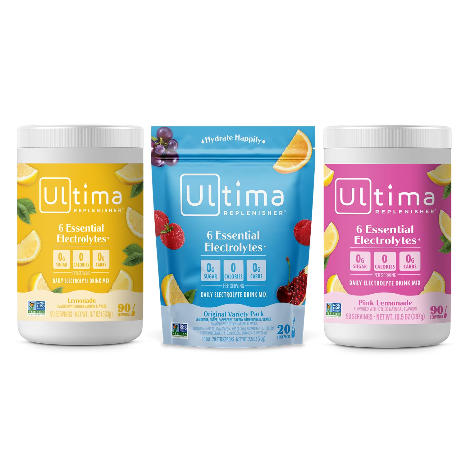 Amazon.com: Ultima Replenisher Electrolyte Drink Mix Bundle – Lemonade ...