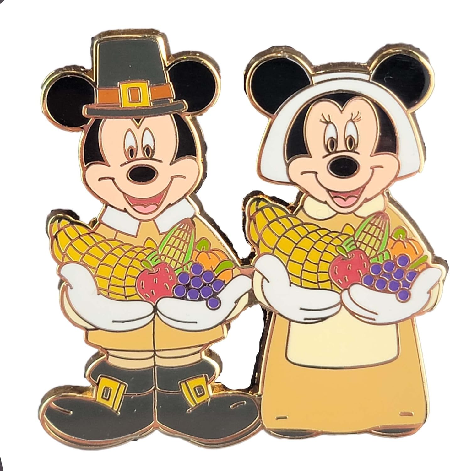 Amazon.com: Disney Pin Pilgrim Mickey and Minnie 2 Pin Set : Clothing ...