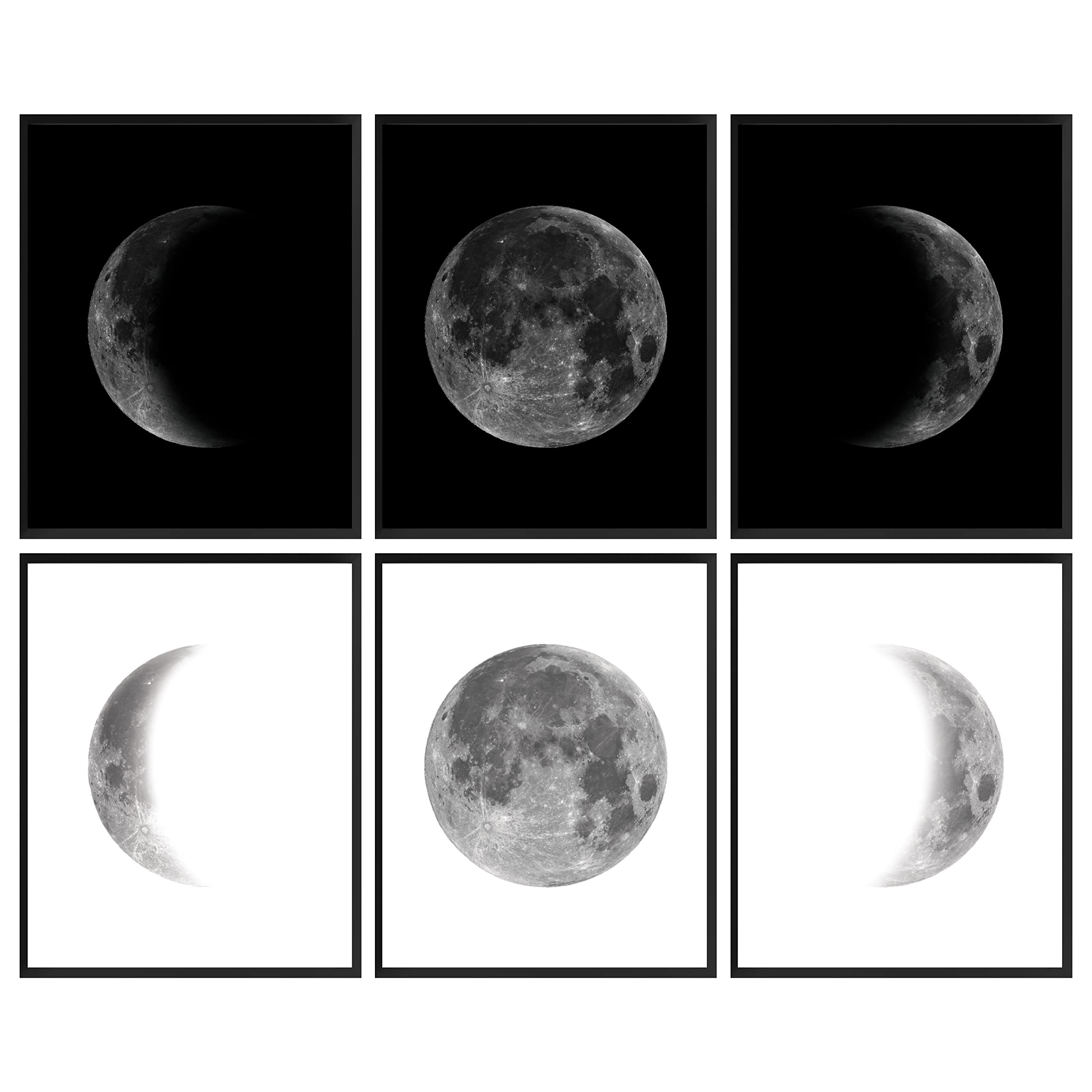 Amazon.com: 97 DECOR Moon Poster - Moon Wall Art, Phases Of The Moon ...