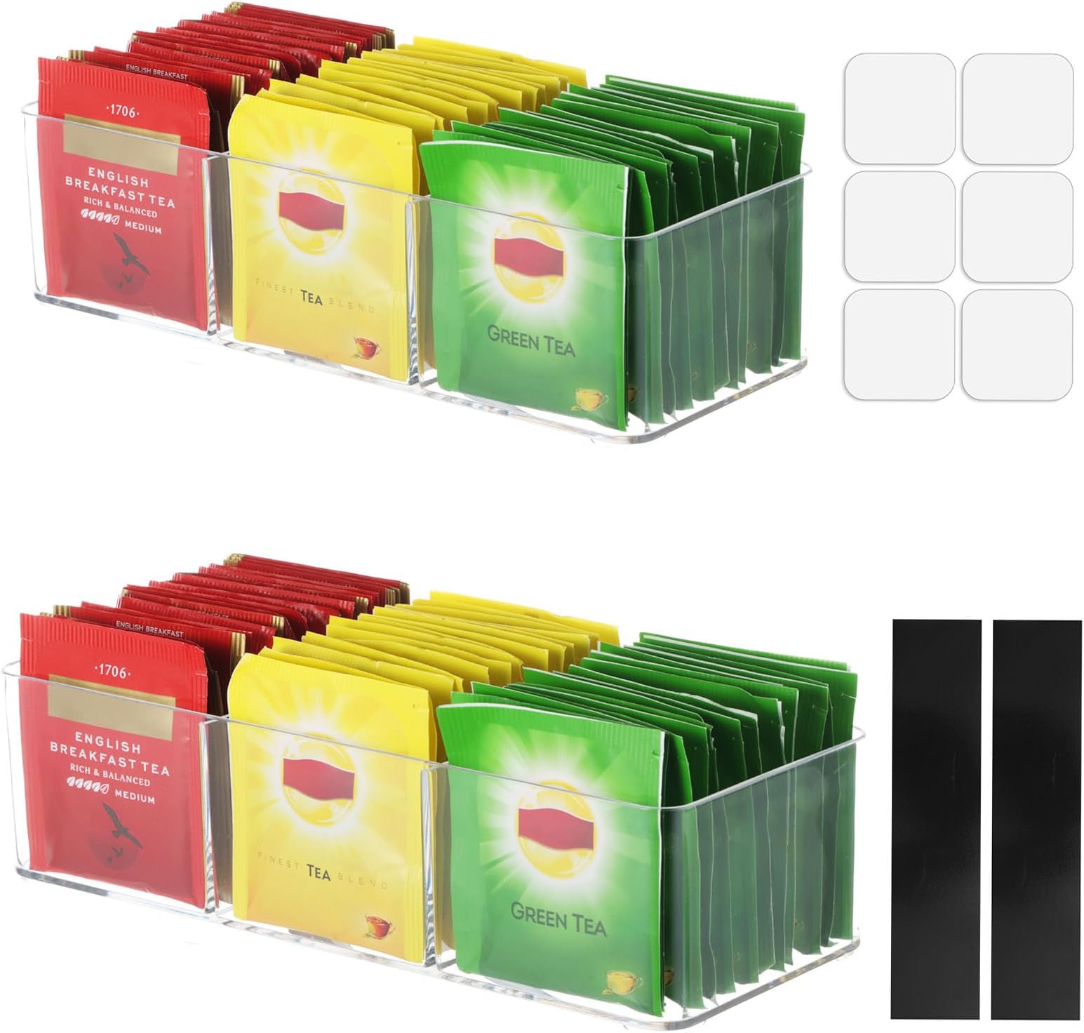 Amazon.com: JUNLYNEST Magnetic Tea Bag Organizer - 6-Piece Metal Tea ...