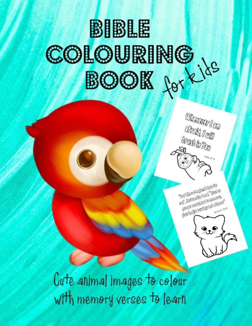 Bible Colouring Book for Kids - Cute Animal Images to Colour with ...