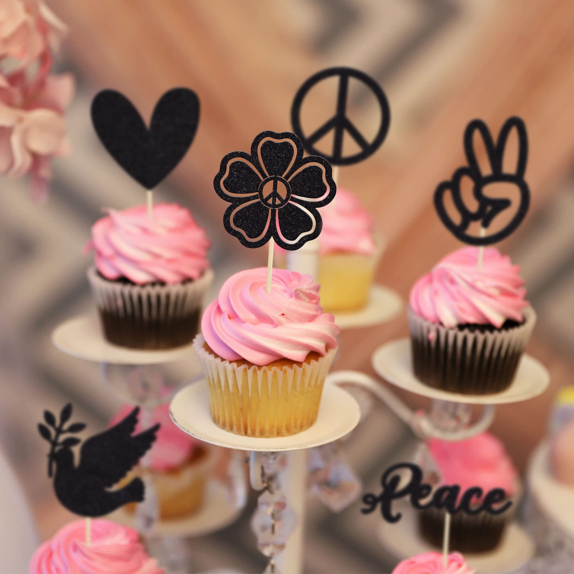 Cupcakes Love And Peace Symbols Peace Sign Cupcake Cake