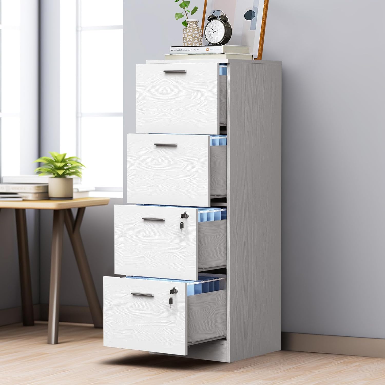 Amazon.com: YITAHOME 4 Drawer Office Chest File Cabinets with Lock, 15. ...