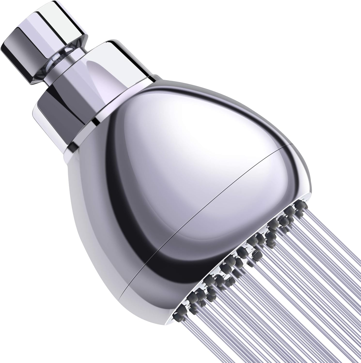 KOKOB High Pressure Shower Head, 3” Anti-clog Anti-leak Fixed Chrome ...