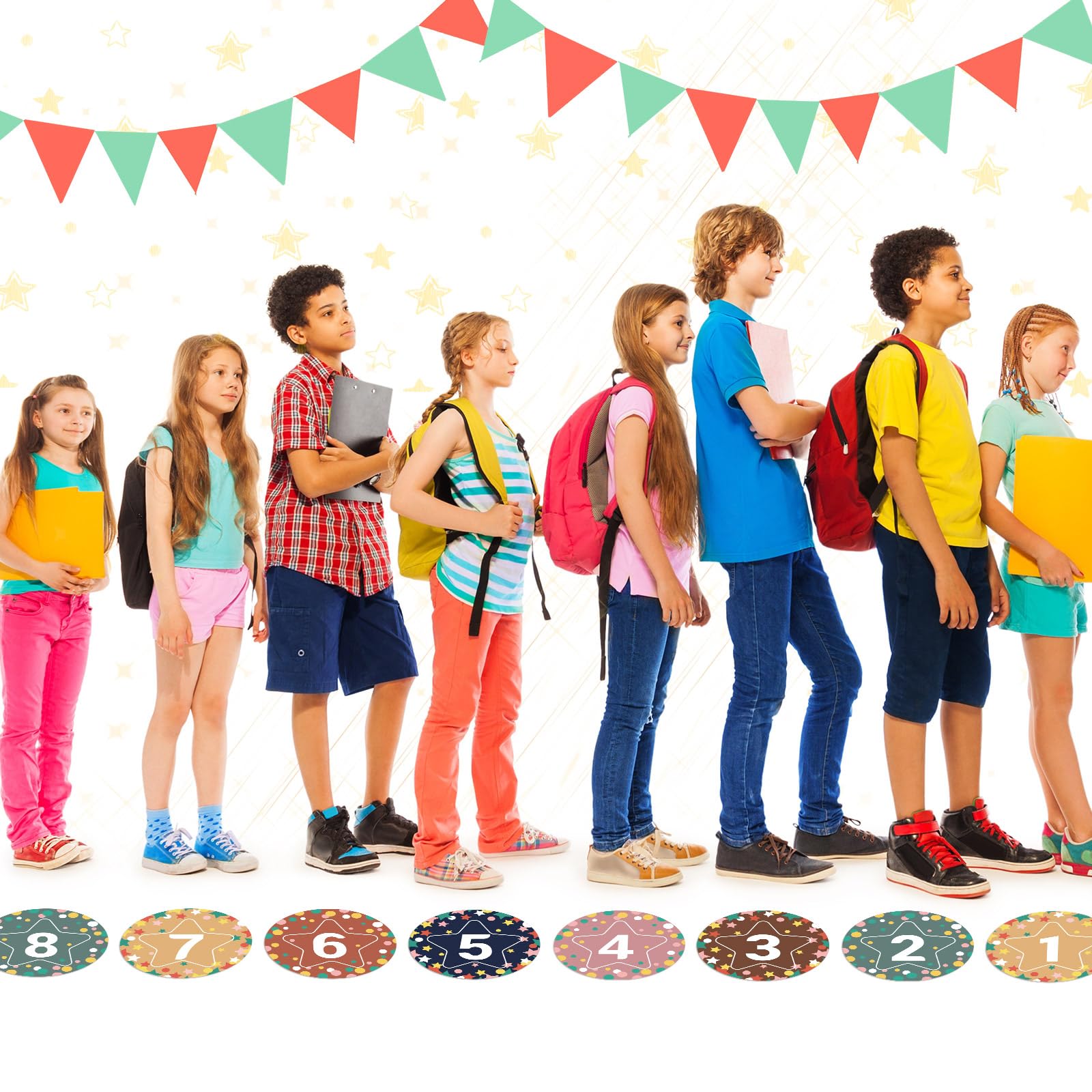 Snapklik.com : Pasimy 48 Pcs Number Spot Markers Stickers Classroom ...