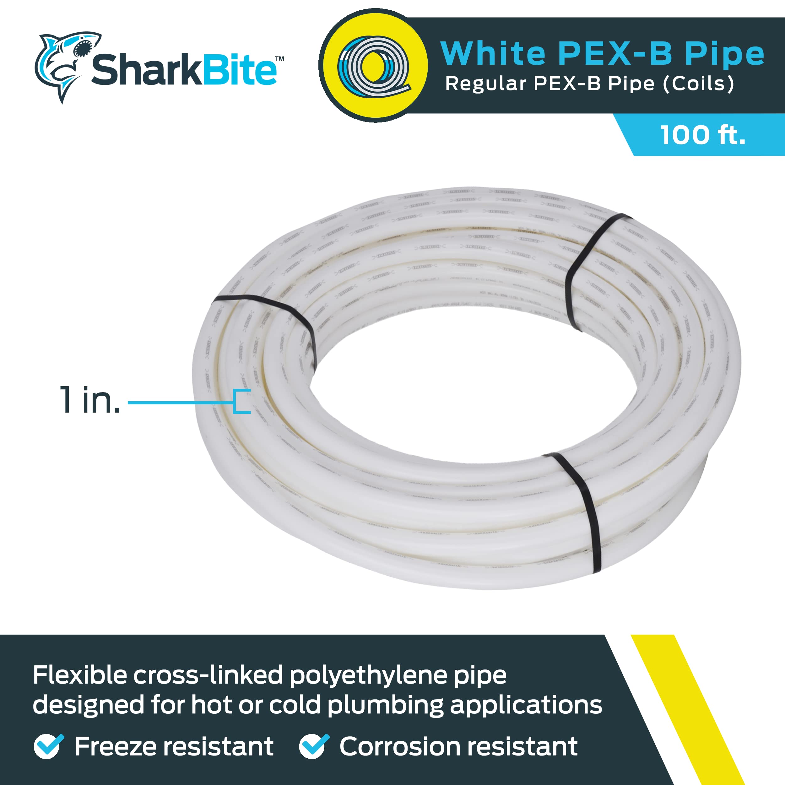 Snapklik.com : SharkBite 1 Inch X 100 Feet White PEX-B