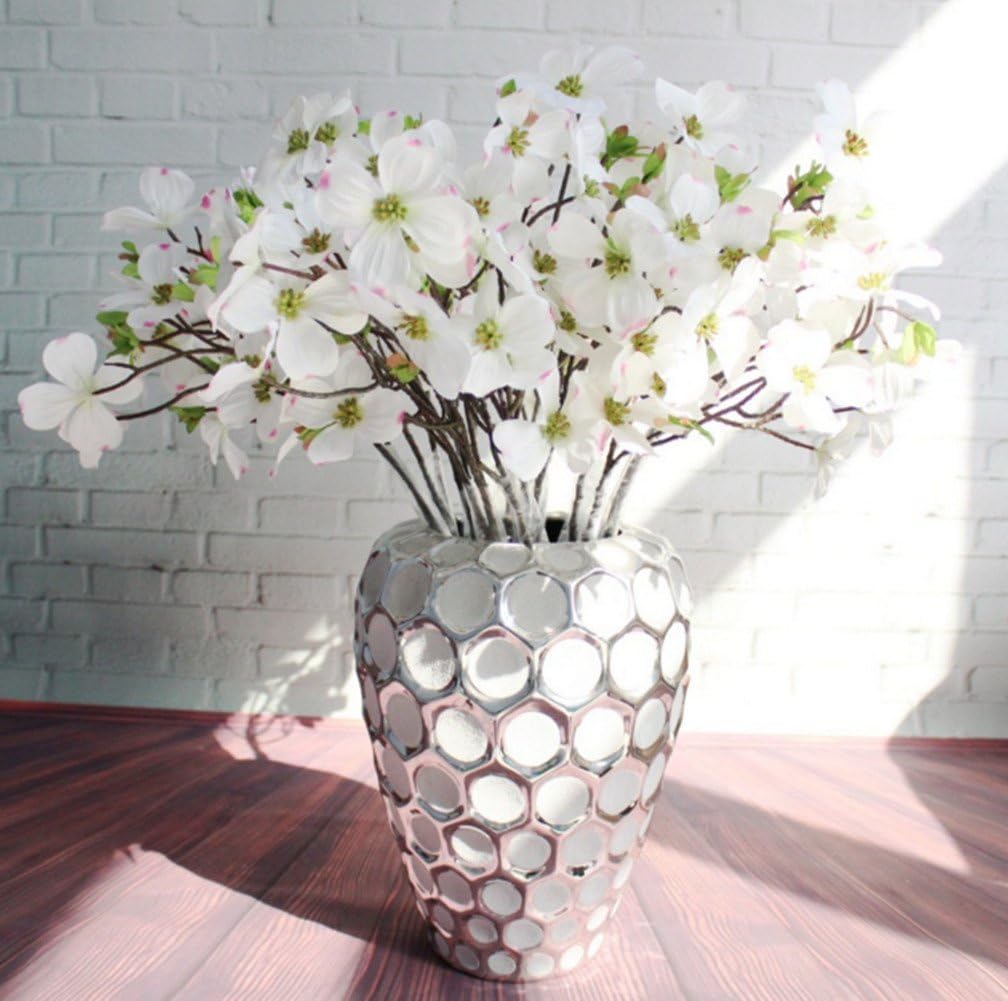 Amazon.com: Skyseen 3PCS Artificial Dogwood Blossom Silk Flowers Bridal ...