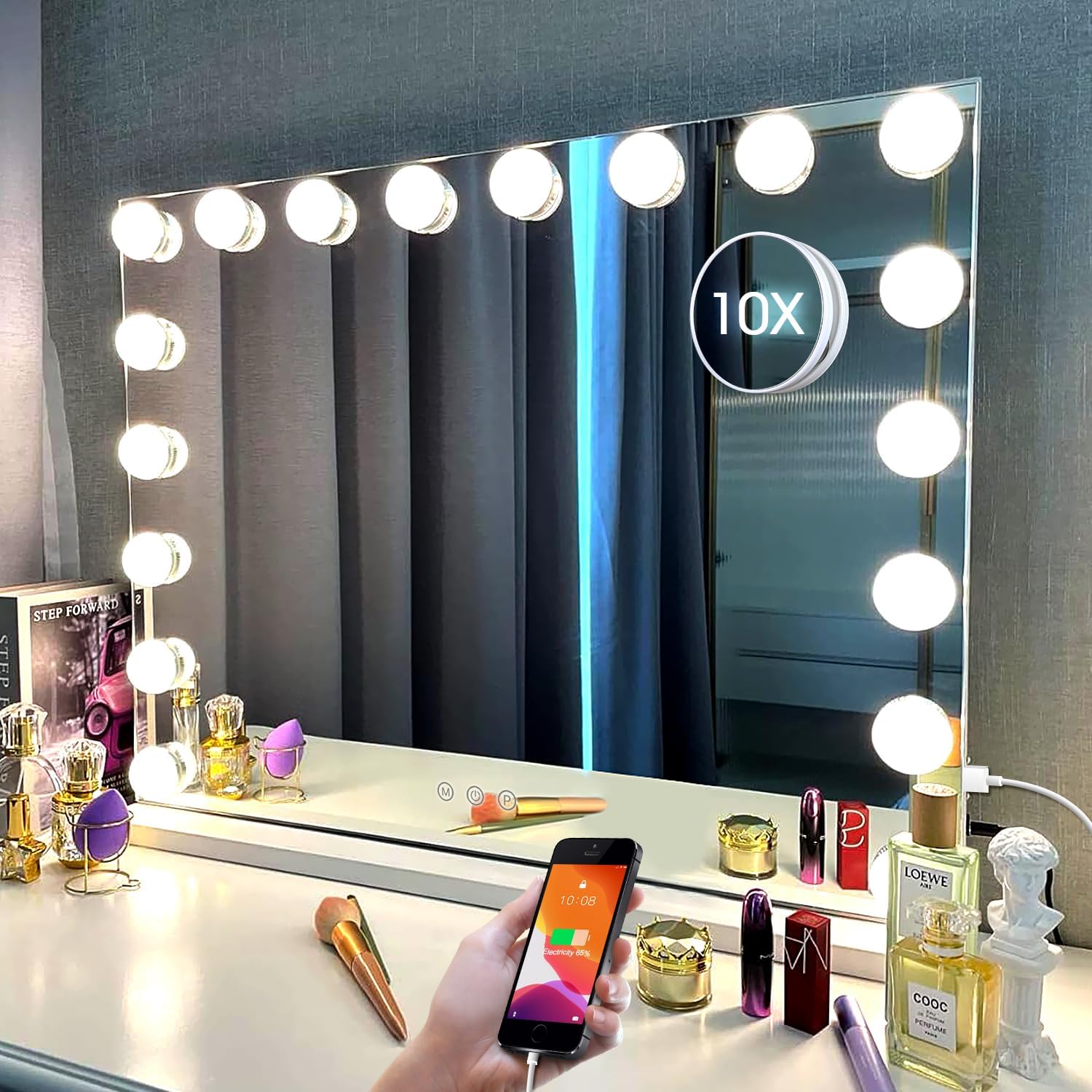 Amazon.com : Kottova Vanity Mirror with Lights,27.6 x21.6'' Large ...