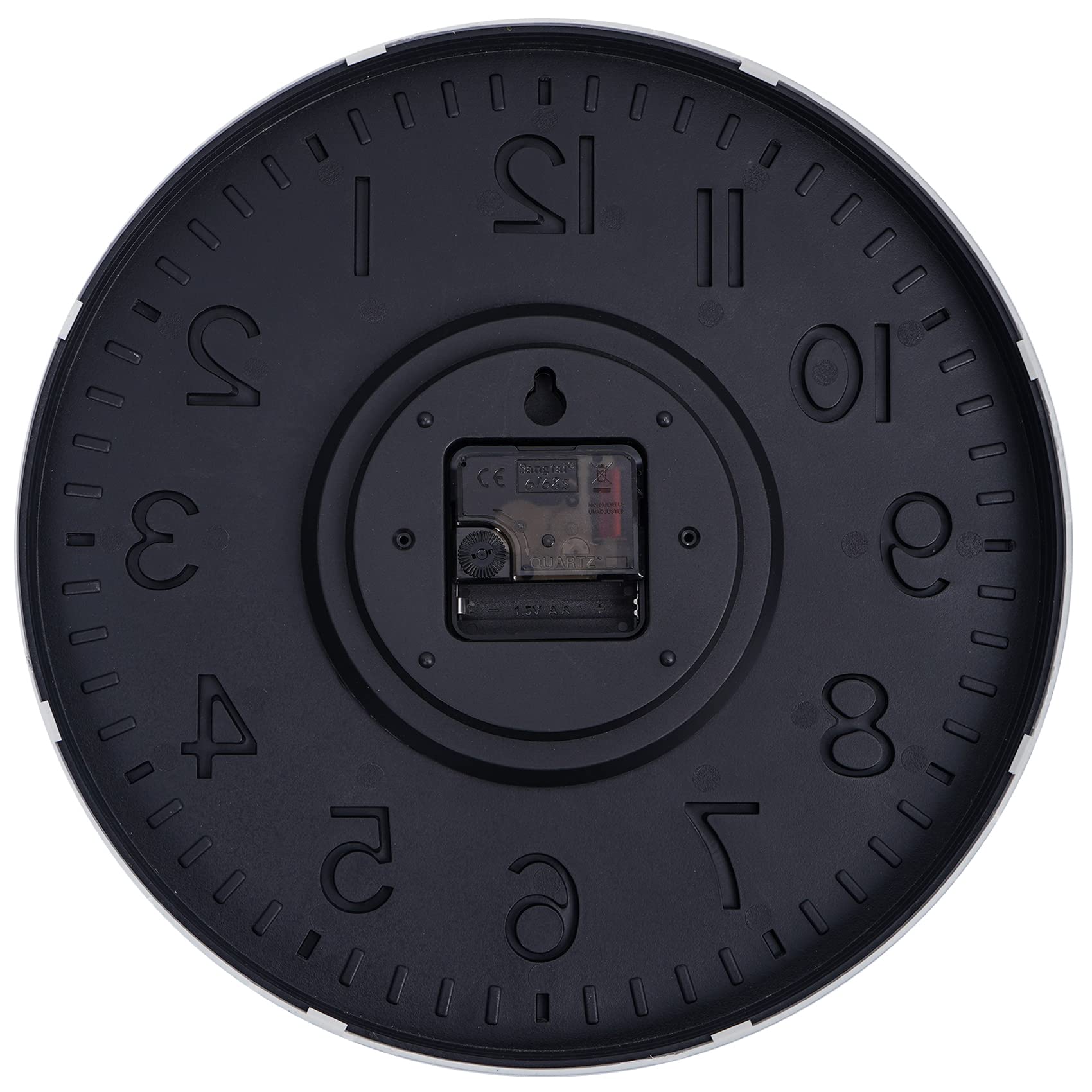 HZDHCLH White Wall Clocks Battery Operated,12 inch Silent Non Ticking Modern Wall Clock for ...