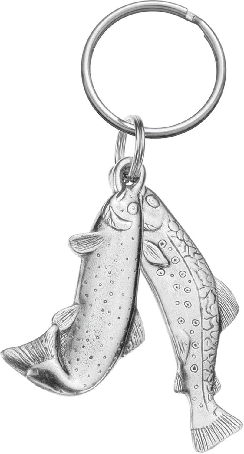 DANFORTH - Trout Fish Keychain, Handcrafted Pewter - Fishing Keychain ...