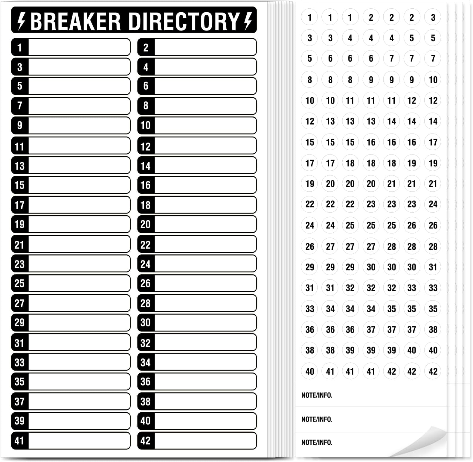 Amazon.com: 14 Sheets Breaker Panel Labels, 10 Electrical Box Catalog ...