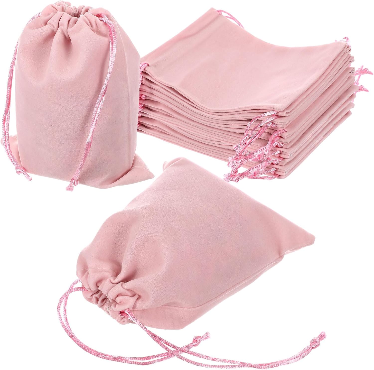 Amazon.com: uxcell 25 Pcs Velvet Drawstring Bag, 5 x 6 Inch Jewelry ...