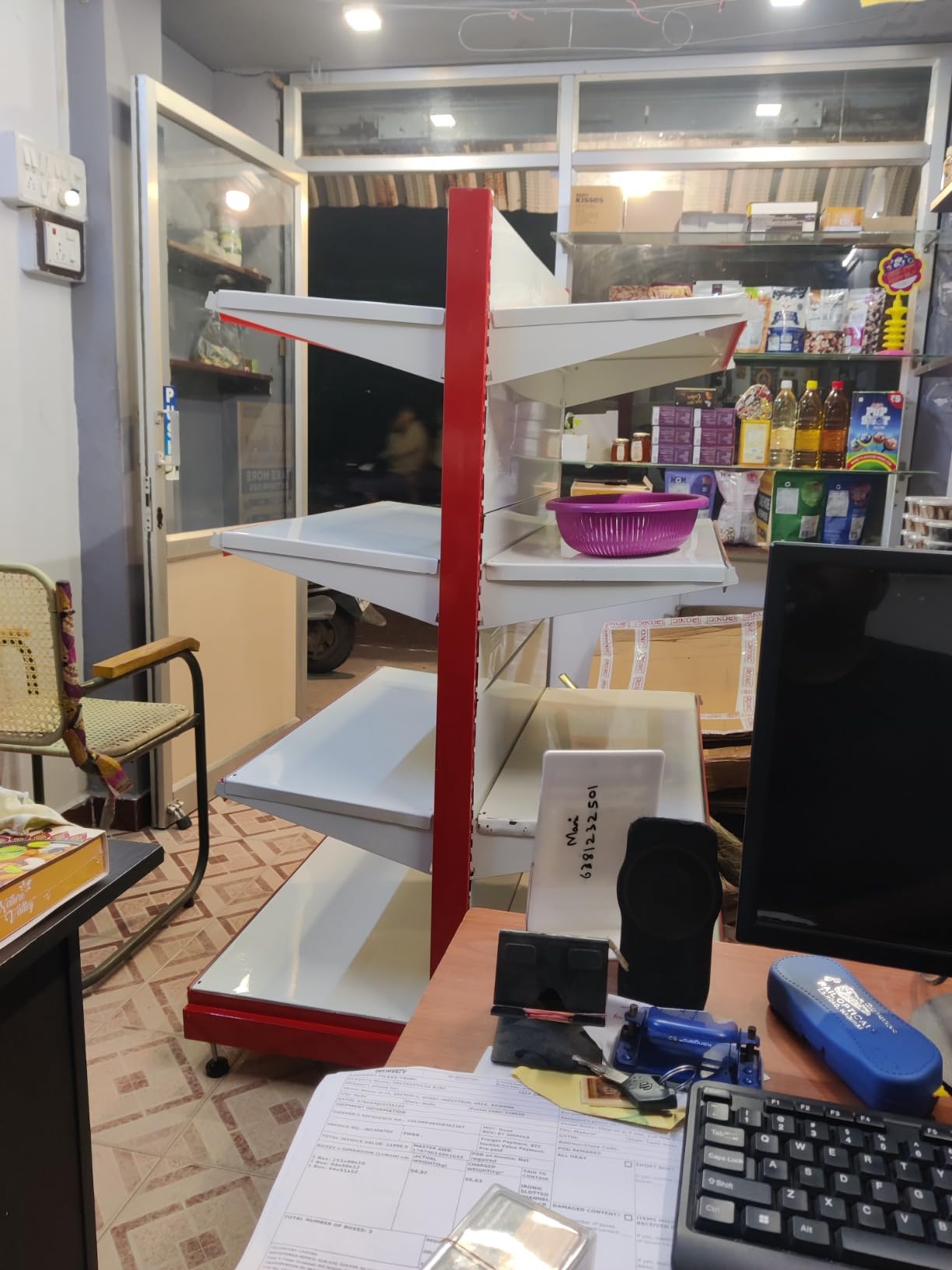 IRONIC Slotted Channel Rack | Grocery Rack | Multipurpose Adjustable ...