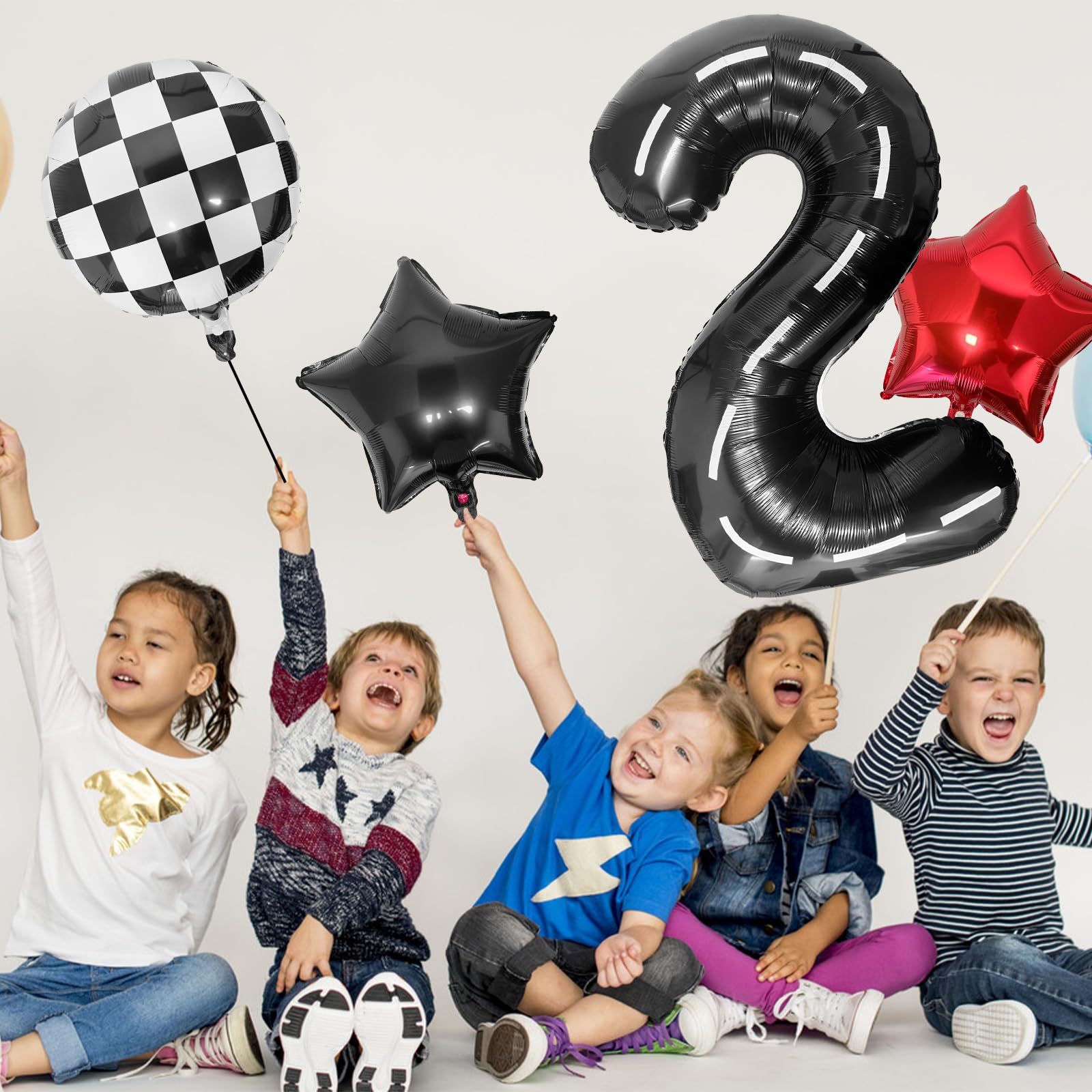 Snapklik.com : Race Car 2 Balloon 40 Inch Racetrack Number 2 Balloon ...