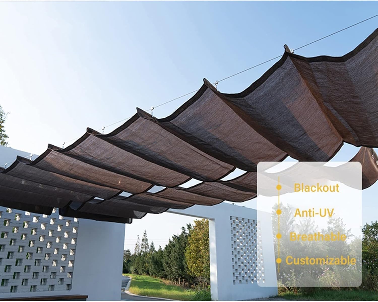 Retractable Brown Sun Shade for Garden Deck Yard - Australia | Ubuy