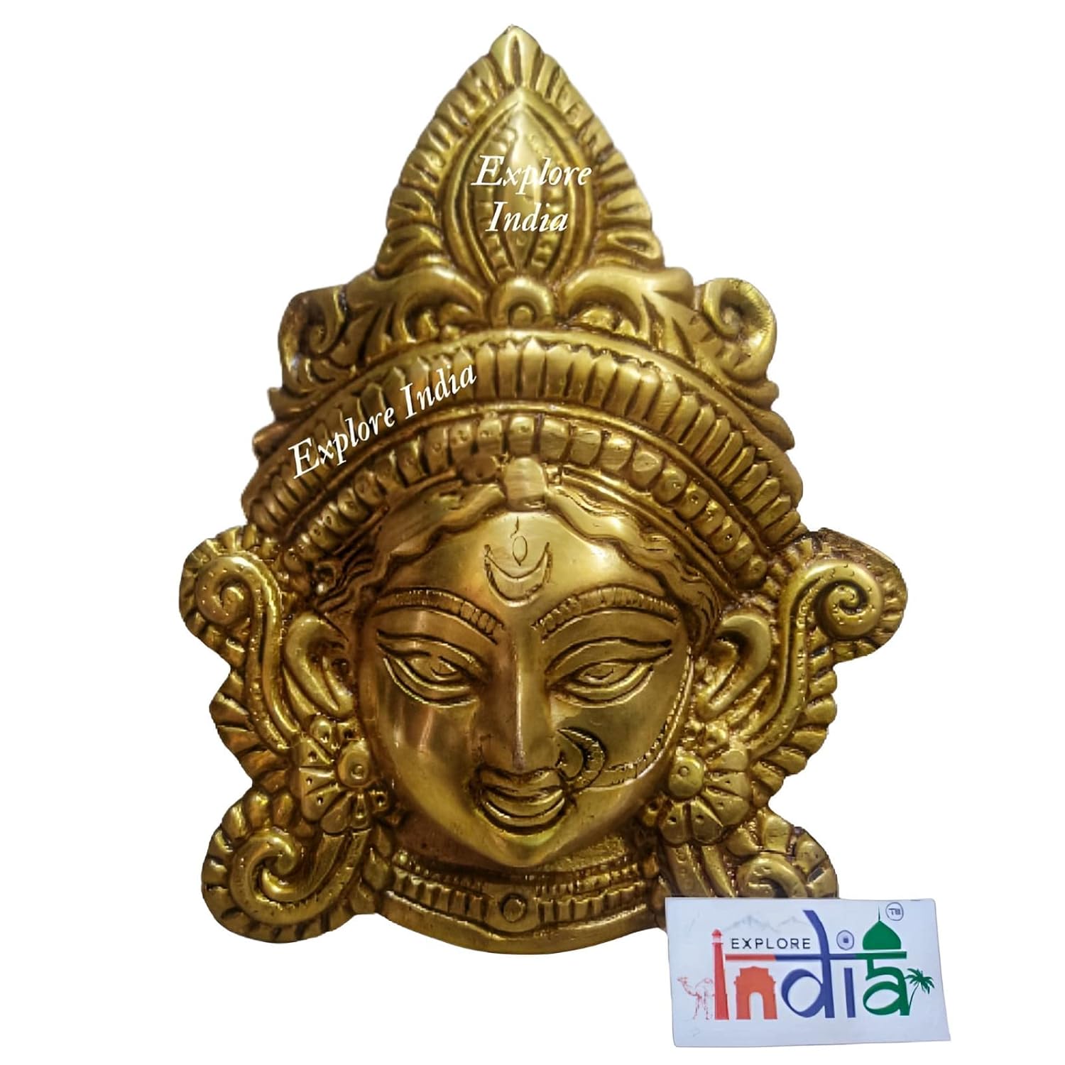 Buy EXPLORE India Brass Durga Maa Face | Wall Mount/Wall Hanging ...