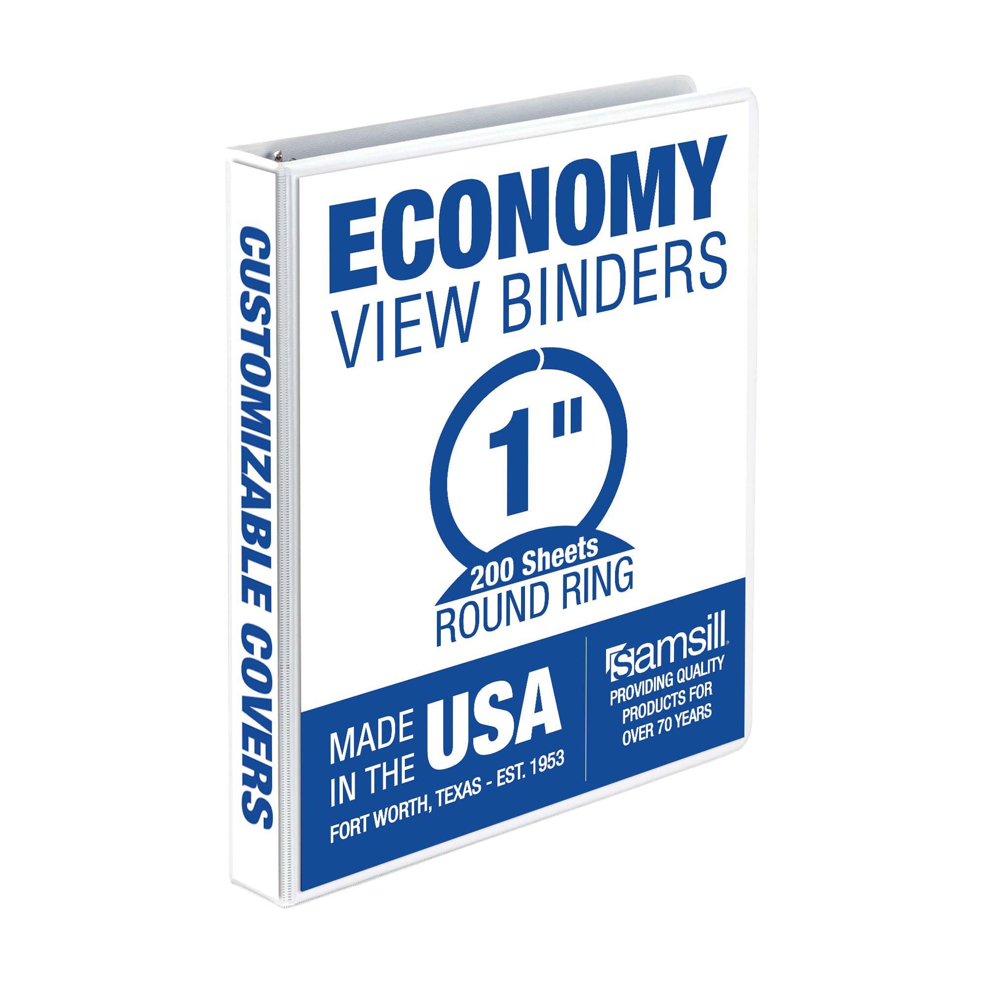 Snapklik.com : Samsill 1 Inch 3 Ring Binder, Made In USA, Economy Round ...