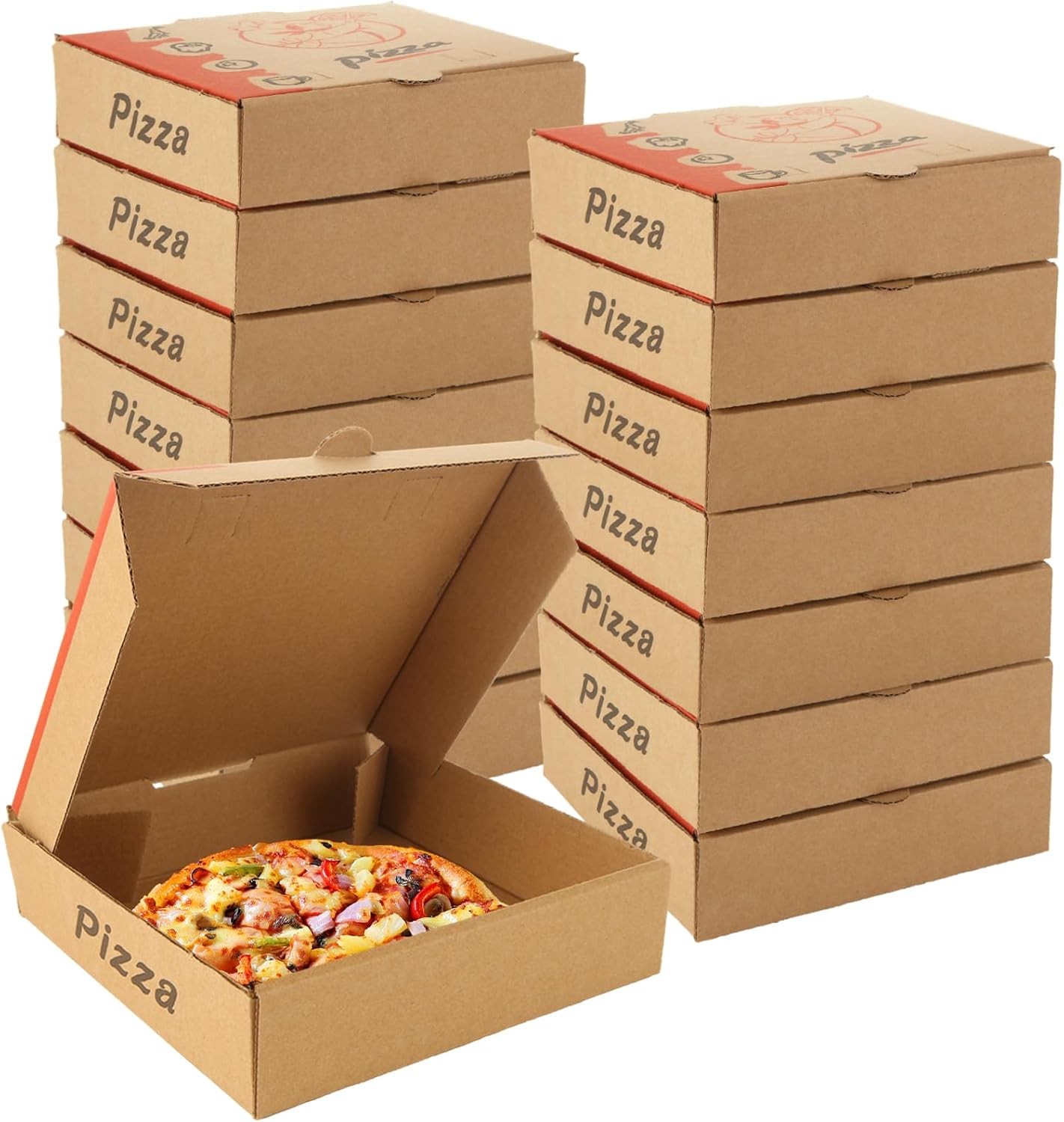 Amazon.com: ABuff 40 Pack Pizza Boxes, 7.3" x 7.3" x 1.8" Kraft Small ...