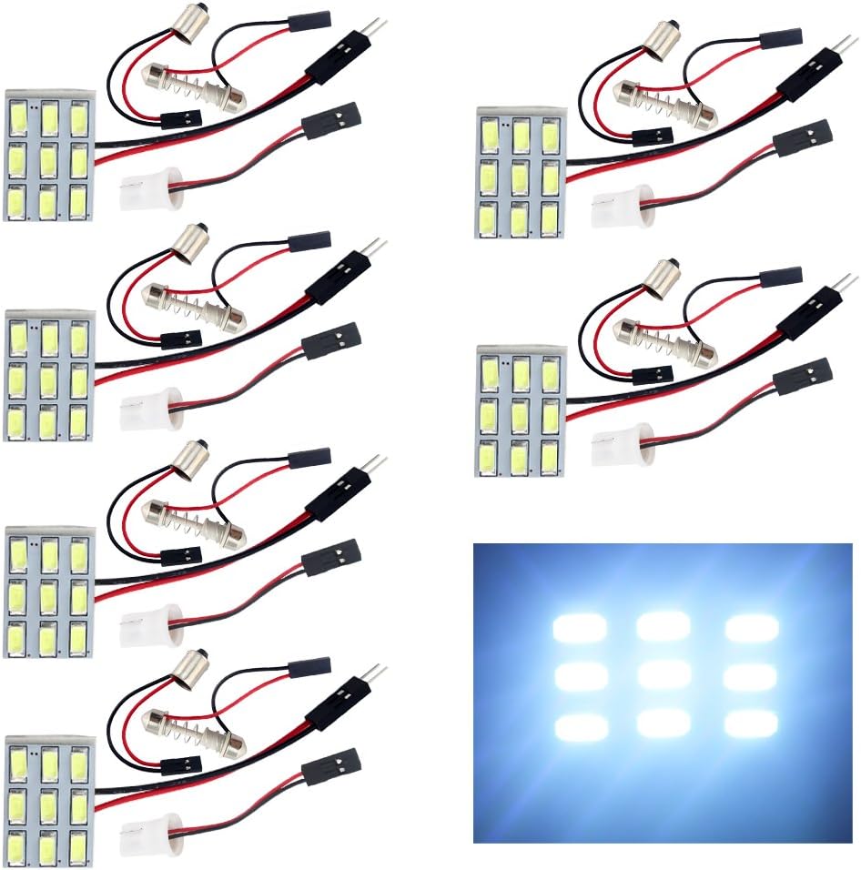 Amazon.com: GrandviewTM COB 10-Pack 48-SMD DC12V LED Panel Dome Lamp ...