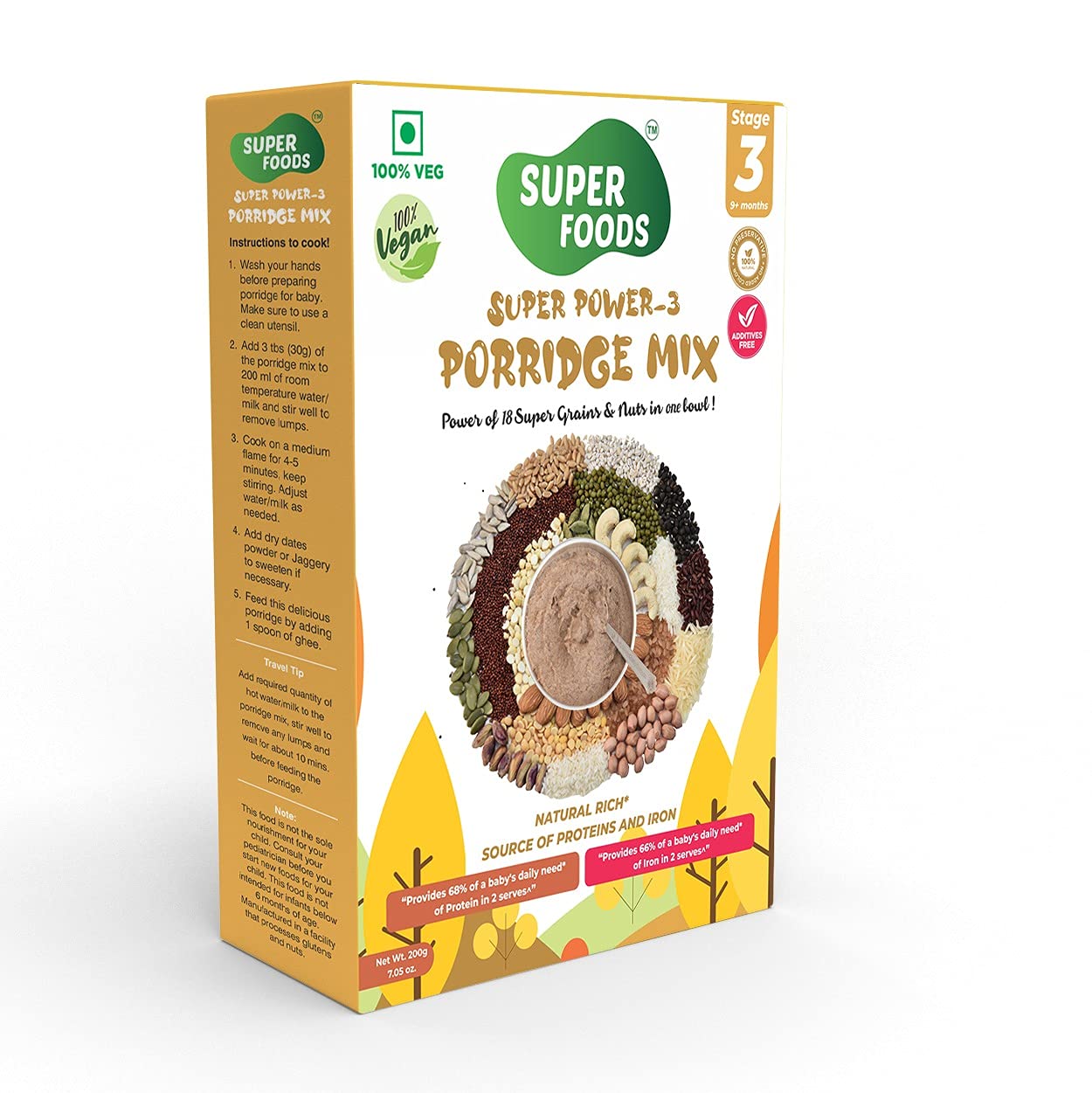 Buy Super Foods Super Power-3 Porridge Mix | Mix | Rich in Iron ...