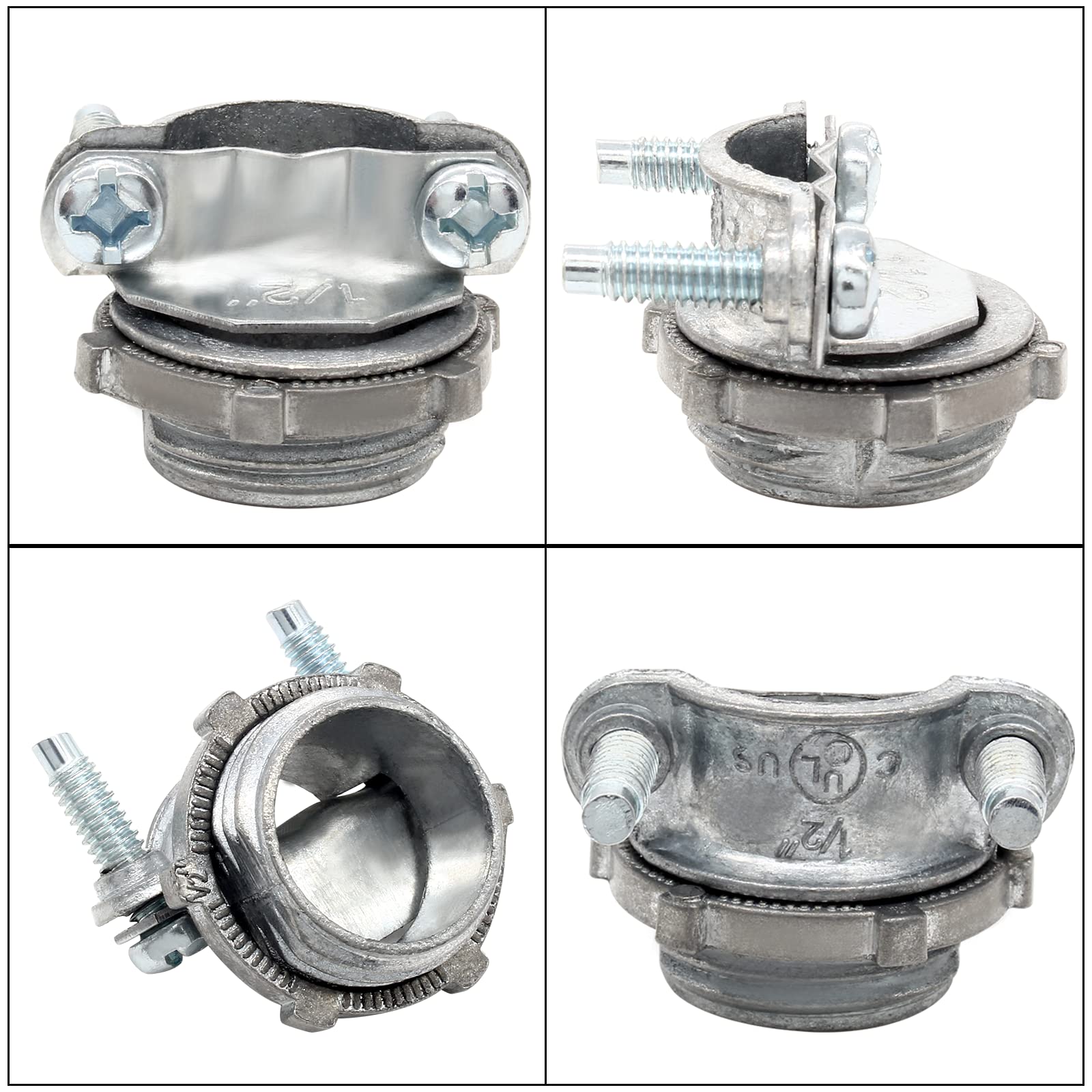 Snapklik.com : Kyuionty 4 Pcs Clamp Type Cable Connectors, Zinc Clamp ...