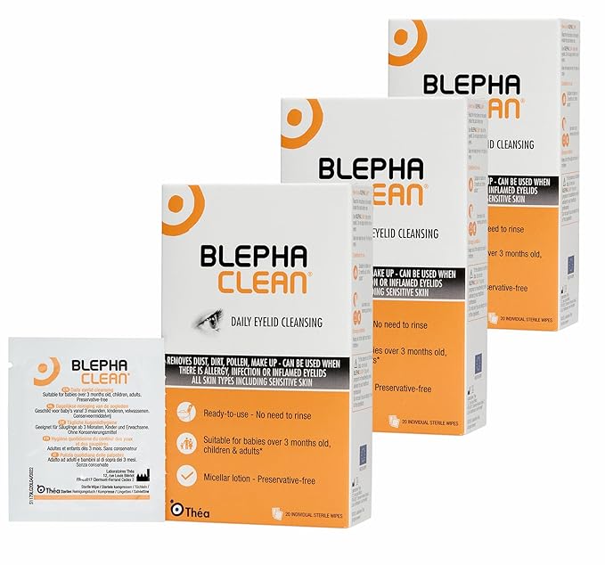 Amazon.com: Blephaclean 60 Sterile Eyelid Wipes For Blepharitis ...