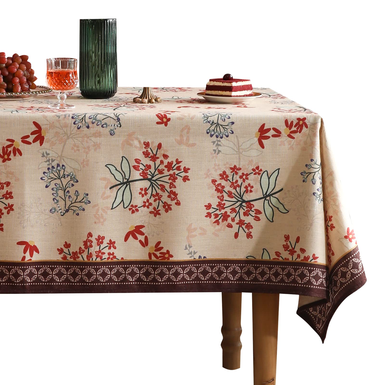 Amazon.com: patdrea French Linen Table Cloth Soft Breathable Tabletop ...
