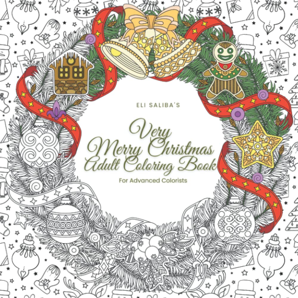Very Merry Christmas Adult Coloring Book: 24 High Quality Coloring ...