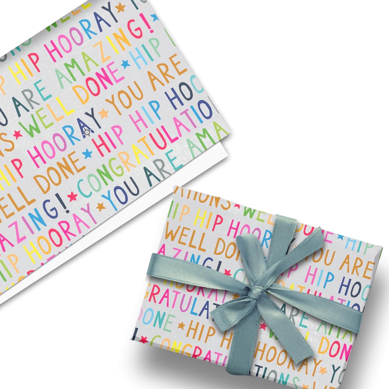 Glick Luxury Multicoloured Flat Wrap: Three Sheets of 'Congratulations ...