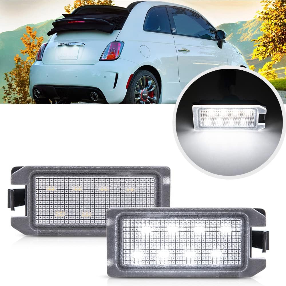 2Pcs LED License Plate Lights Number Lamp for Fiat 500 Dodge Viper J ...