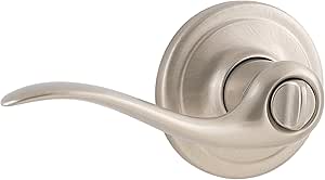 Weiser Lock GLA331 TC15 B 6LS1R1 Toluca Privacy Lever, Satin Nickel ...