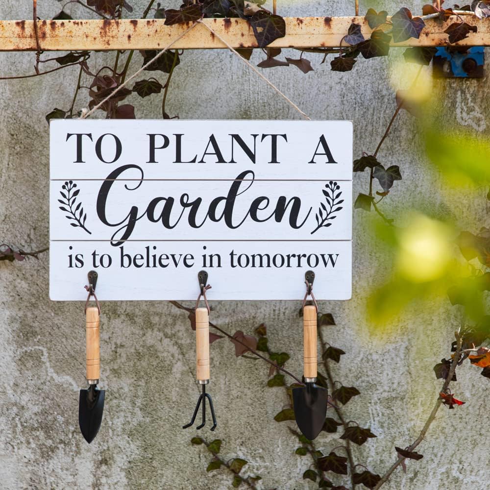 Amazon.com : COLLECTIVE HOME - Garden Decor with Tools, Inspirational ...