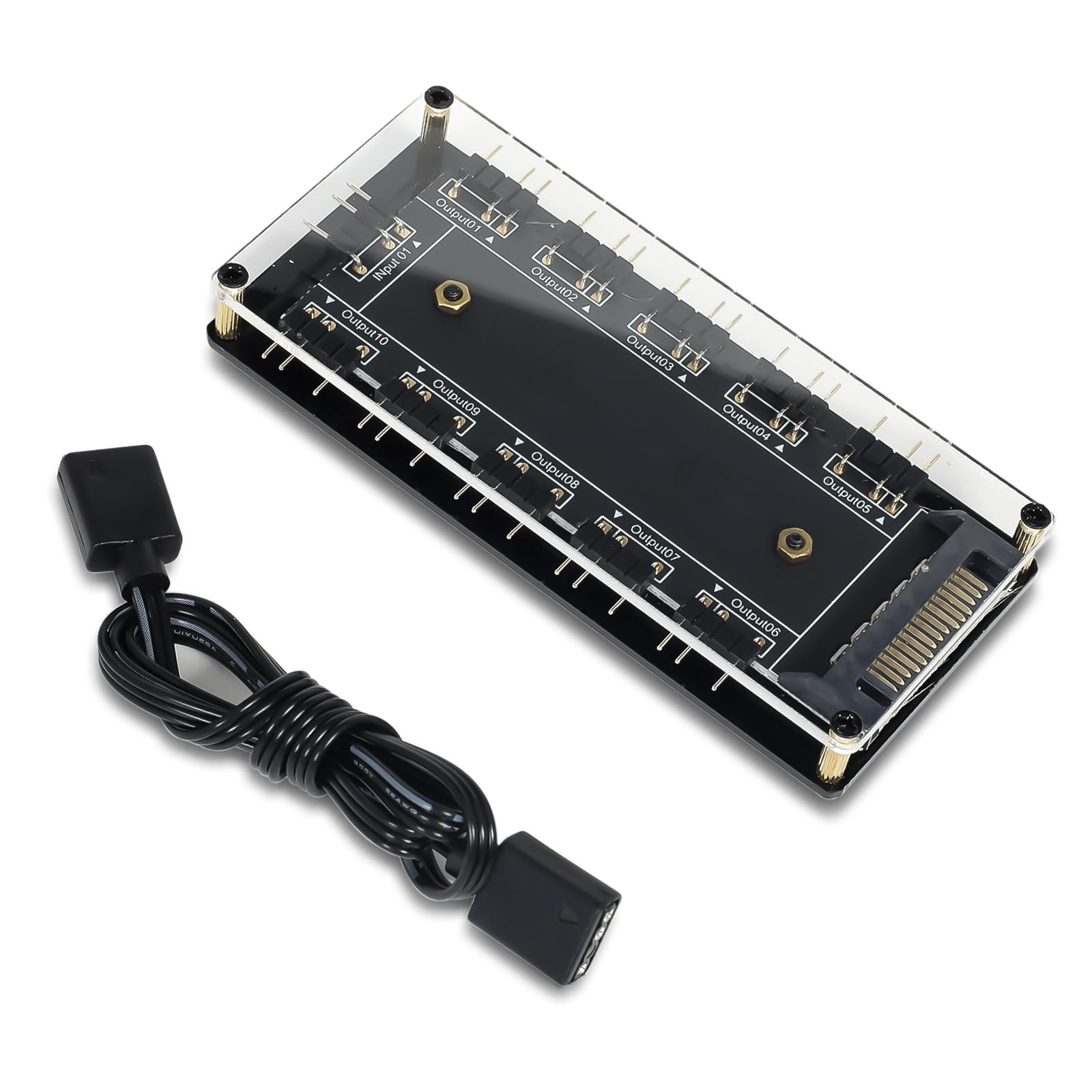 Amazon.com: HATMINI 5V 3Pin ARGB LED Hub，10 Way 5V 3 Pin RGB Splitter ...