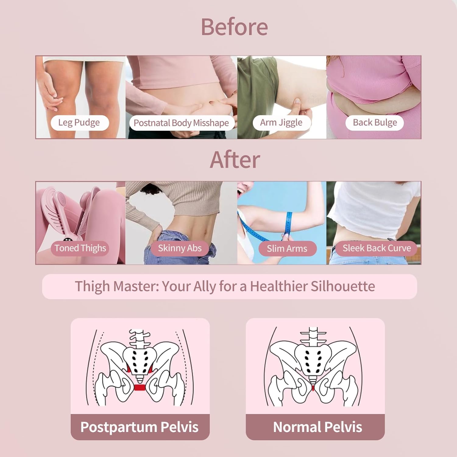 EPHESPORT Thigh Master, Thigh Machine with Counter, 360 Adjustable Hip ...