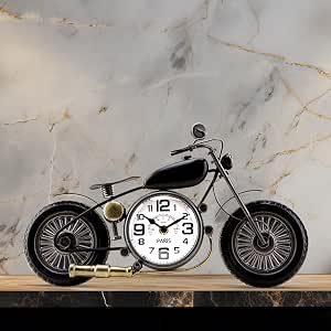 Amazon.com: Metal Motorcycle Wall Clock,Vintage Decorative Wall Clocks ...