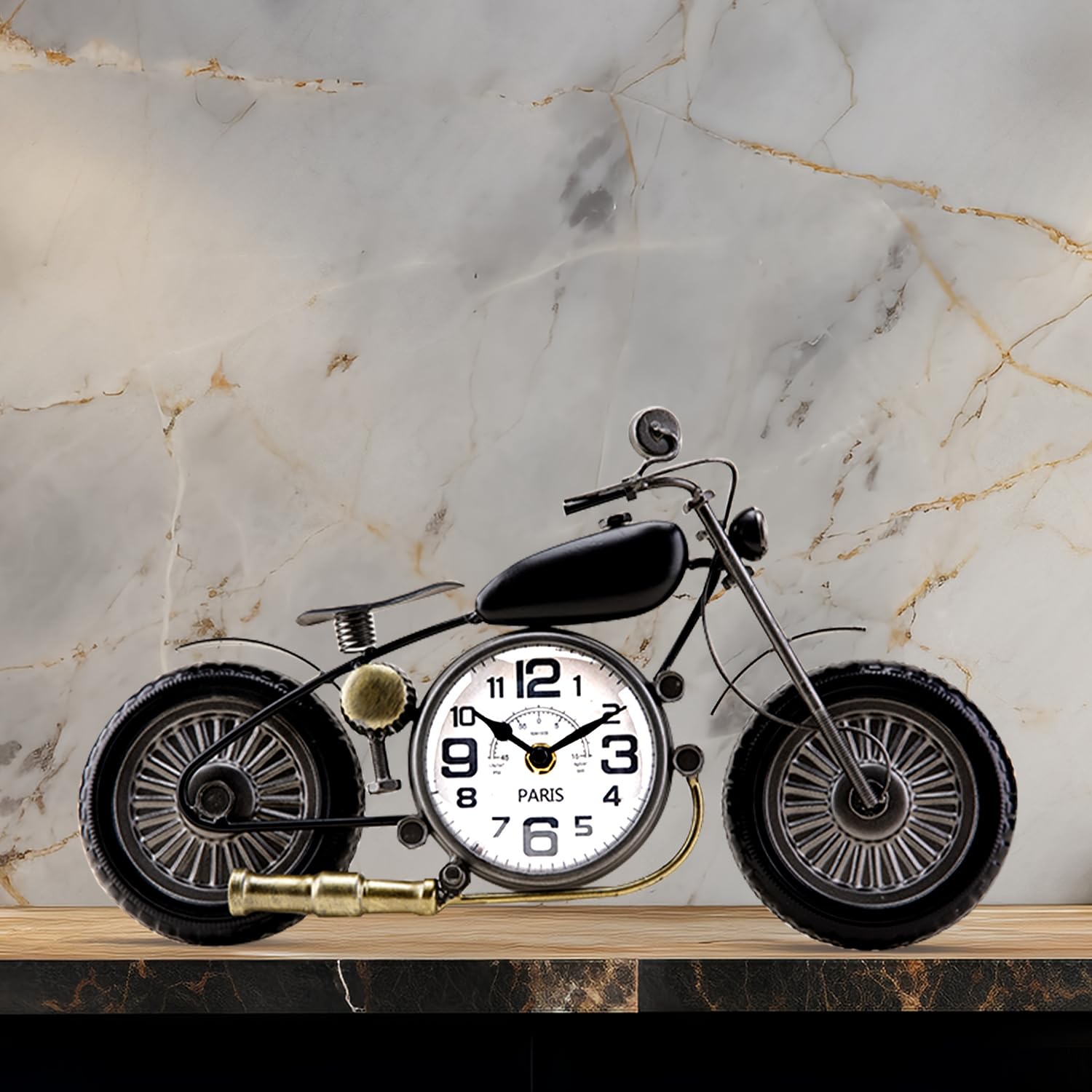 Amazon.com: Metal Motorcycle Wall Clock,Vintage Decorative Wall Clocks ...
