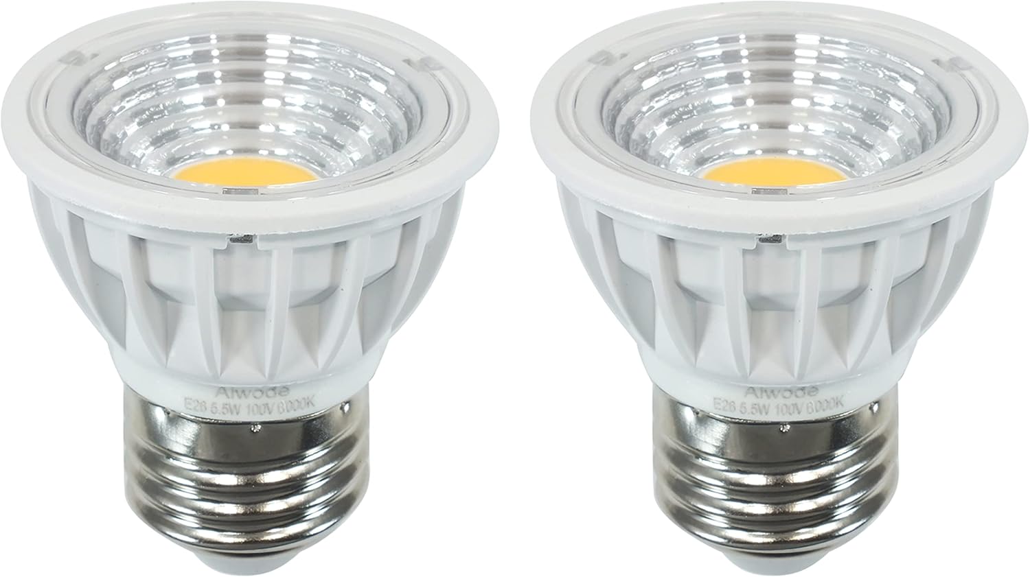 Amazon | Aiwode 5.5W E26口金直径26mm 絶縁材料本体LED電球 昼白色5000K 2個セット e26口金ハロゲン電球60W形相当圧倒的の演色性Ra95 長寿命 ...