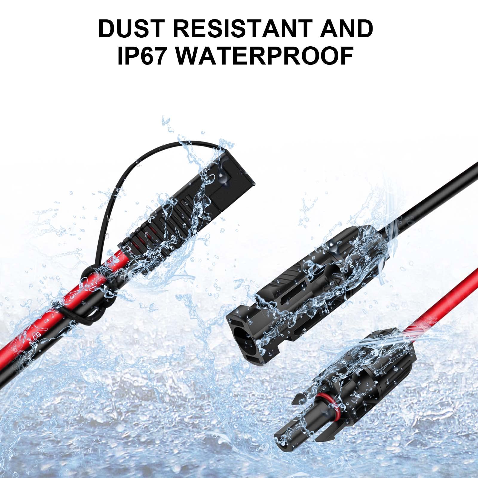 Snapklik.com : iGreely Solar Panel Connector Cable,10AWG SAE To Male ...